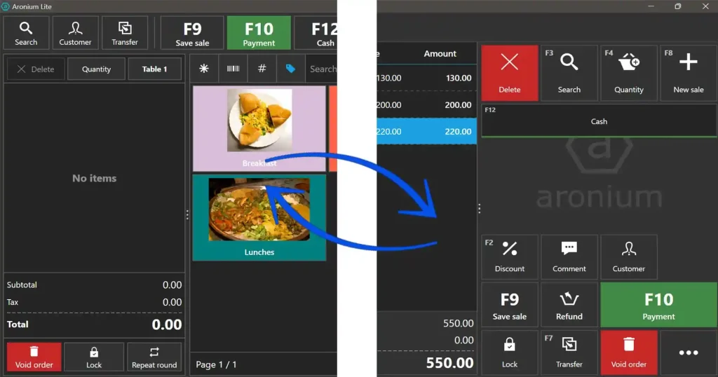 Switch Between Visual & Standard Layout in Aronium POS – My Blog